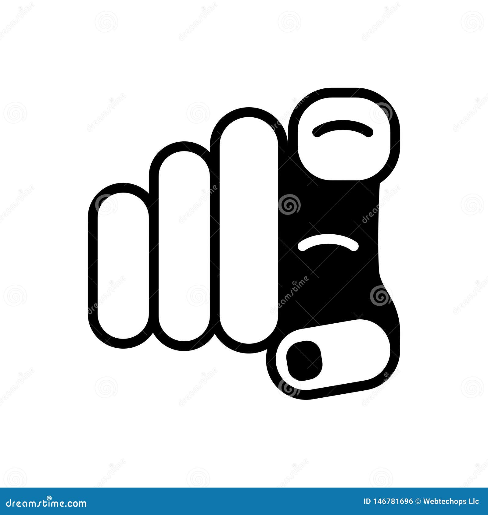 Black Solid Icon for You, Point and Finger Stock Vector - Illustration ...
