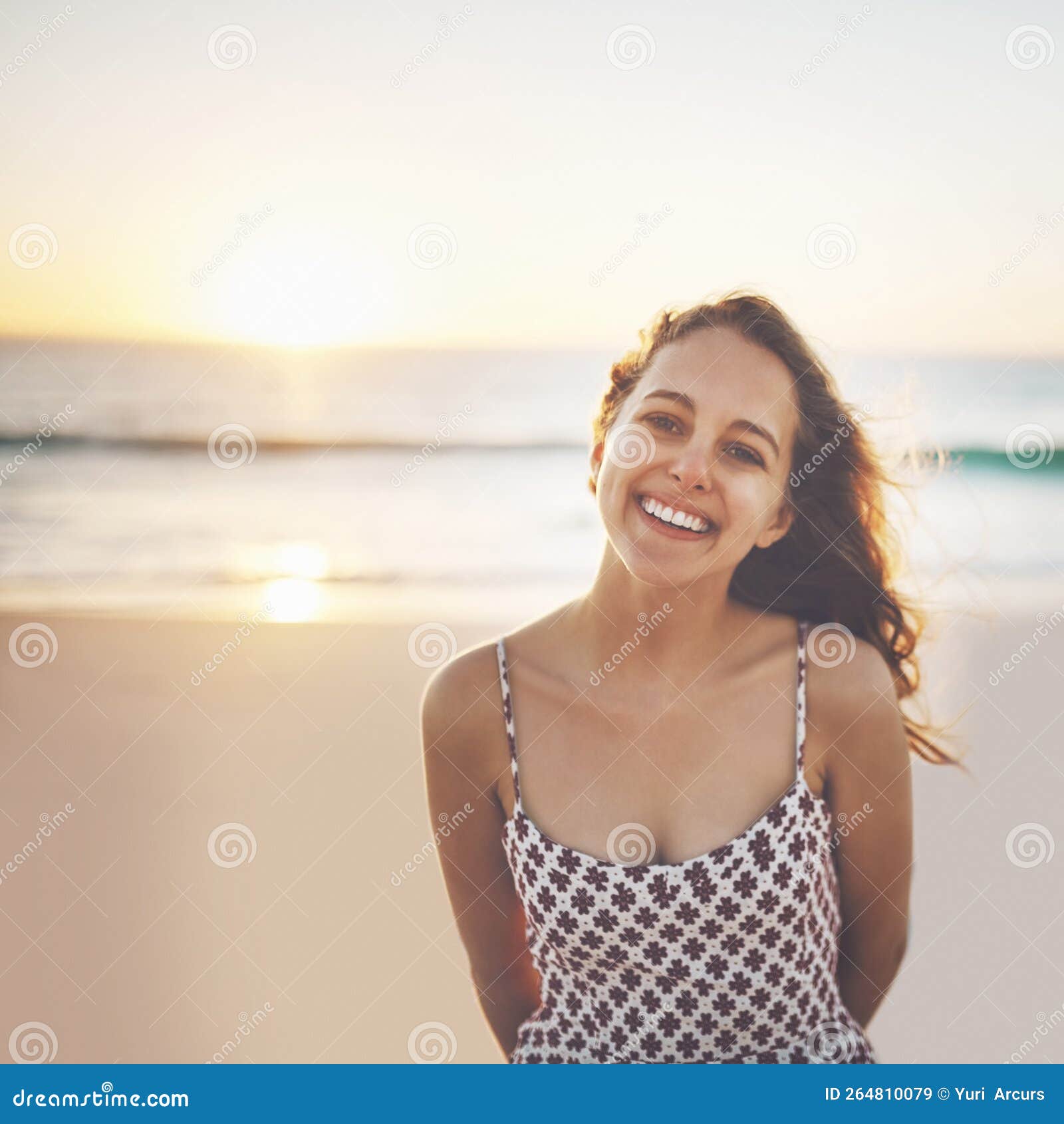 Youll Find Nothing But Good Vibes By The Shore A Young Woman Enjoying