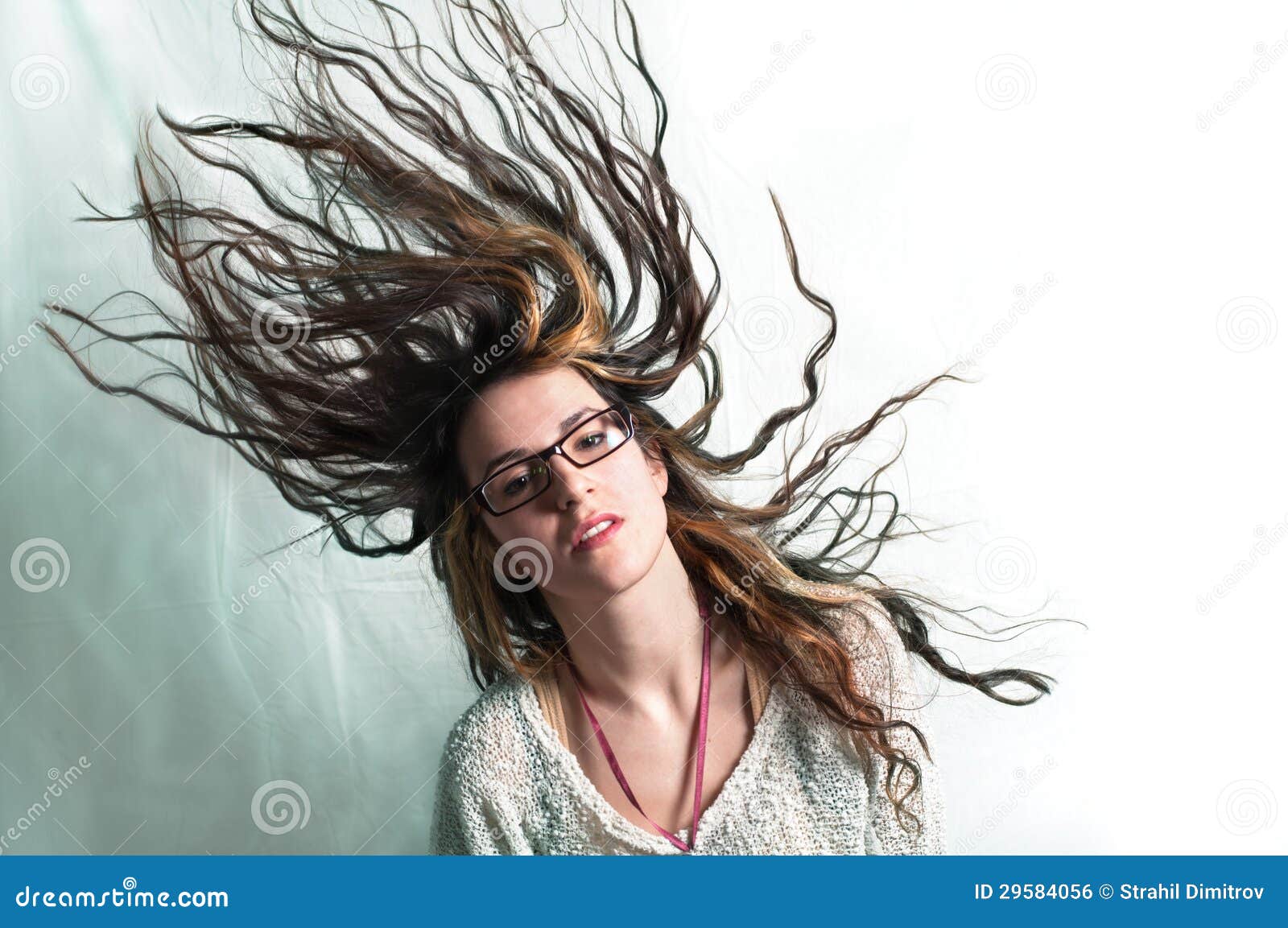 Yound woman shaking hair stock photo. Image of beauty - 29584056