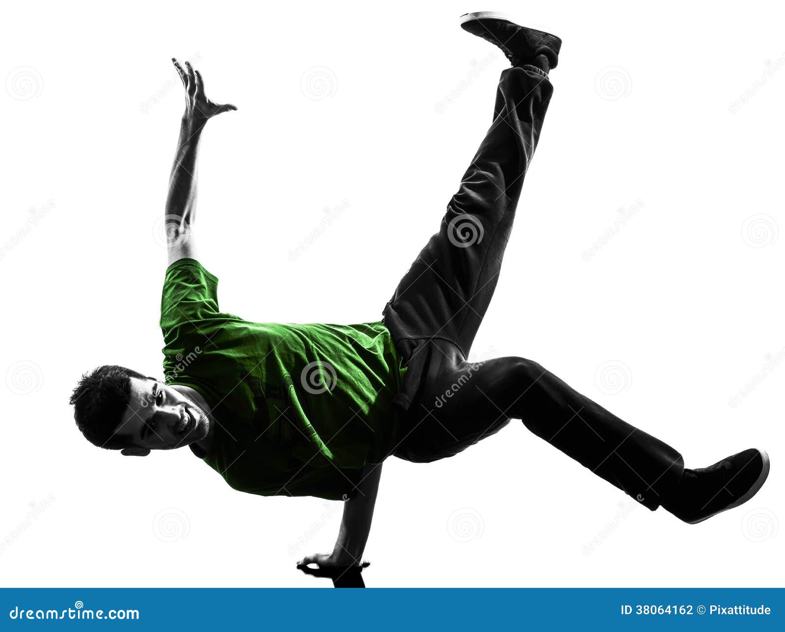 Young Acrobatic Break Dancer Breakdancing Man Silhouette Stock Photo ...
