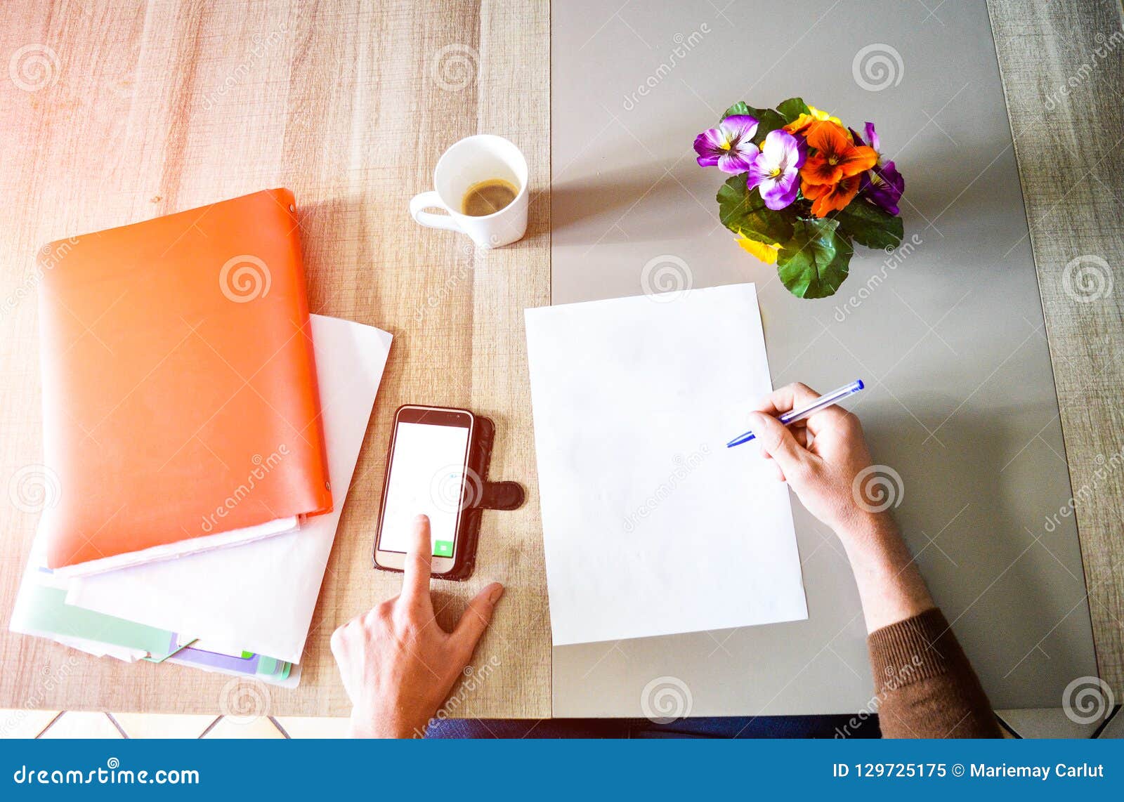 Young Active Man Working Hard and Calculating at the Desk Stock Image ...