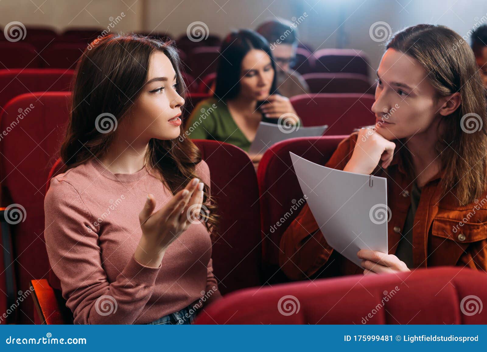 Actors and Actresses Reading Scripts in Stock Image - Image of drama ...