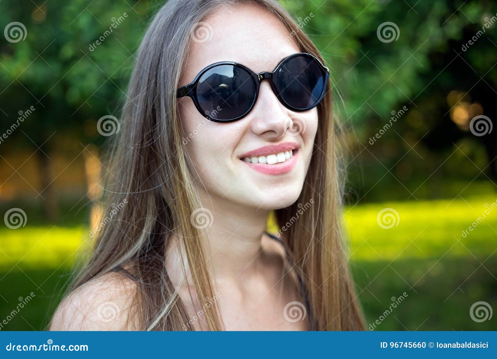 Young Adolescence, Beautiful, Sunglasses, Smiling Stock Photo - Image ...