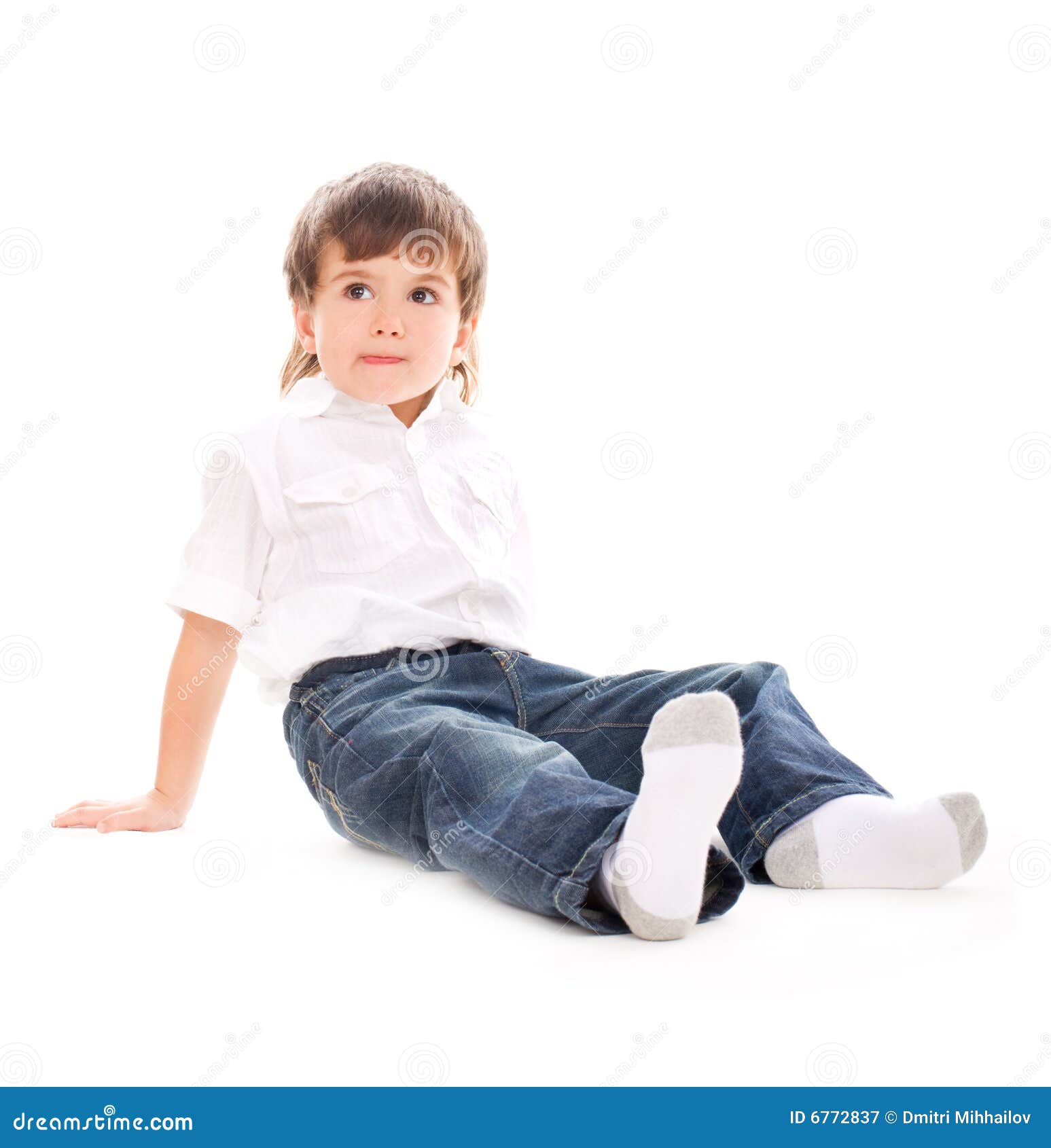 Young adorable boy sitting stock image. Image of naughty - 6772837