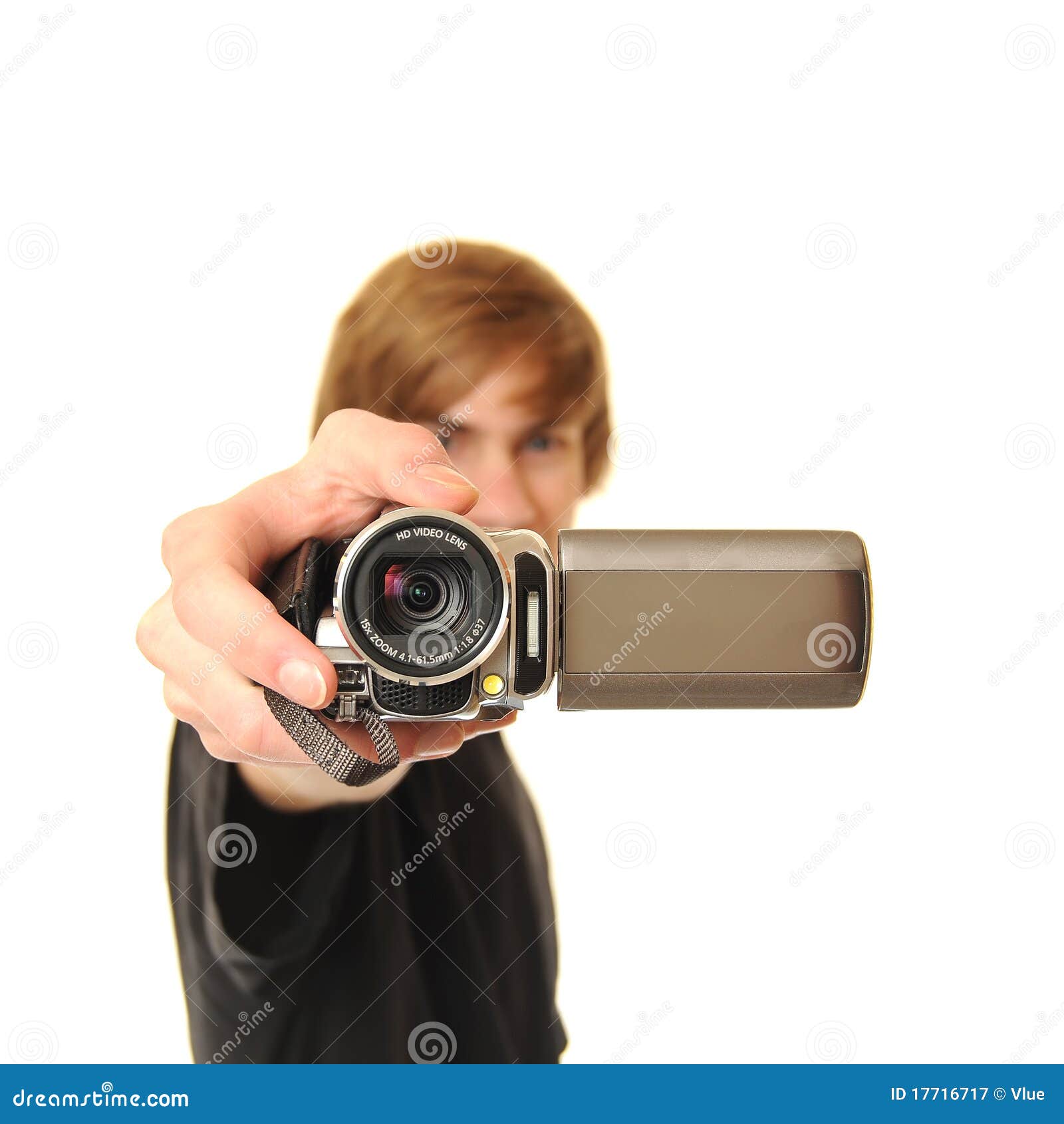 Young Adult Holding Camcorder Stock Image - Image of media, caucasian ...