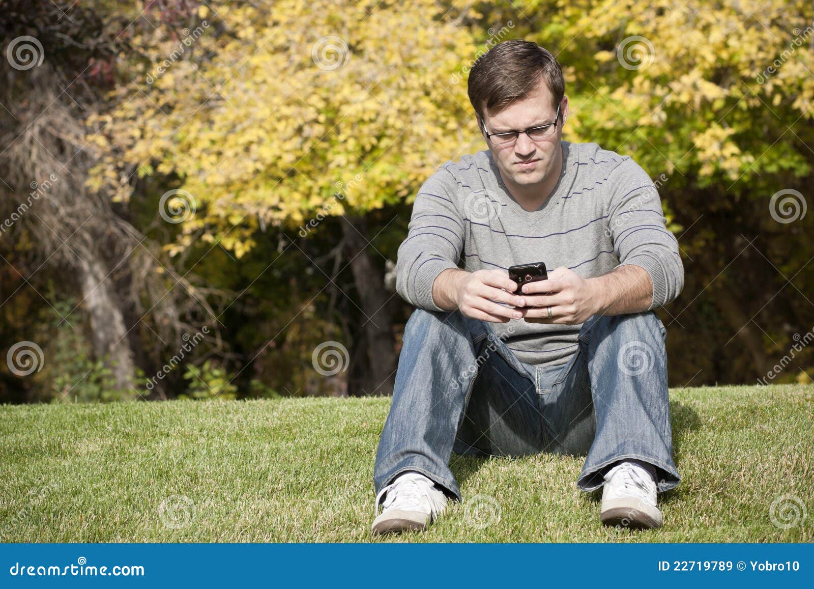 Young Adult Using His Smart Phone Stock Image - Image of communication ...