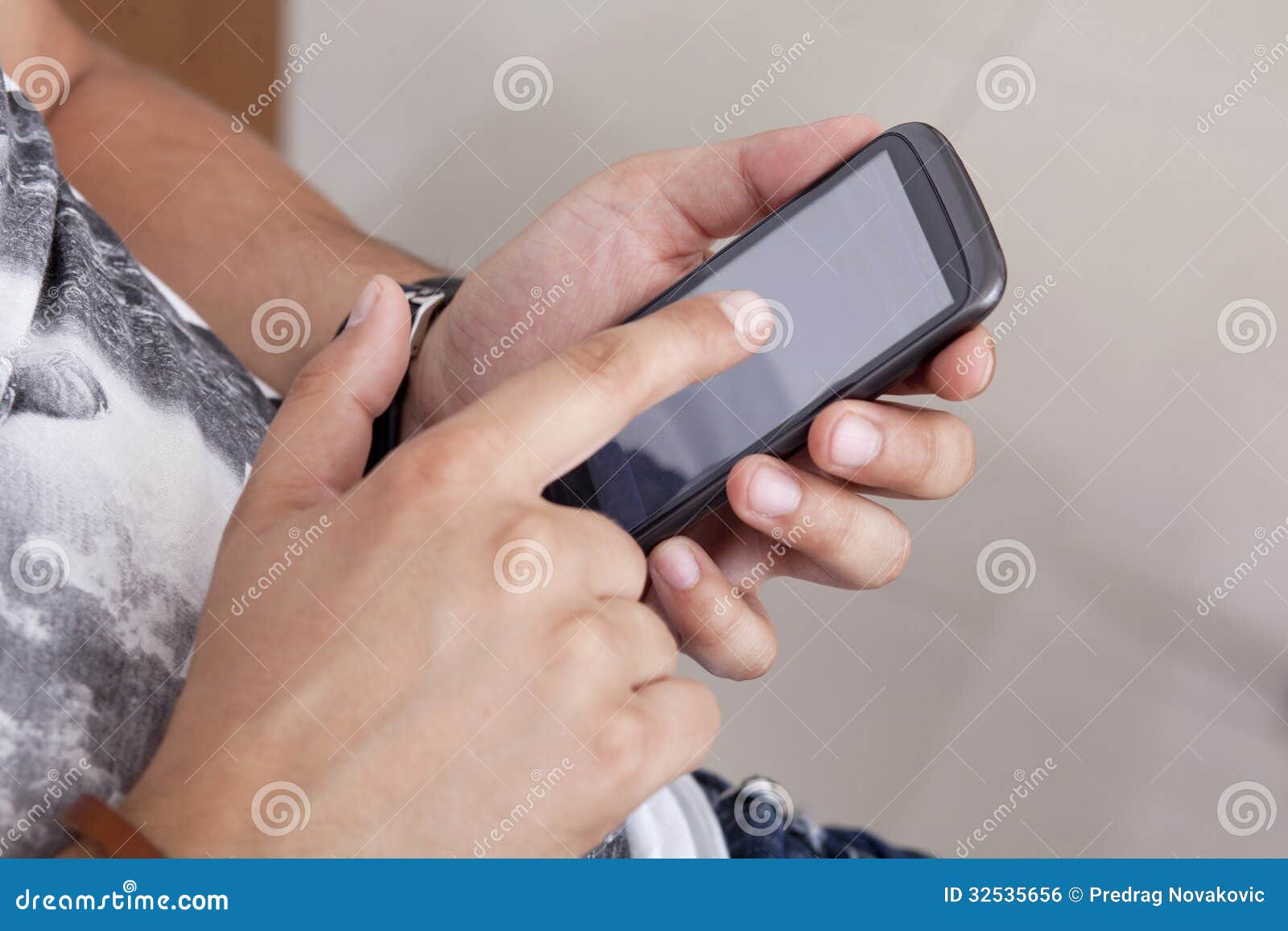 Young Adult Using a Smart Phone Stock Photo - Image of assistant, move ...
