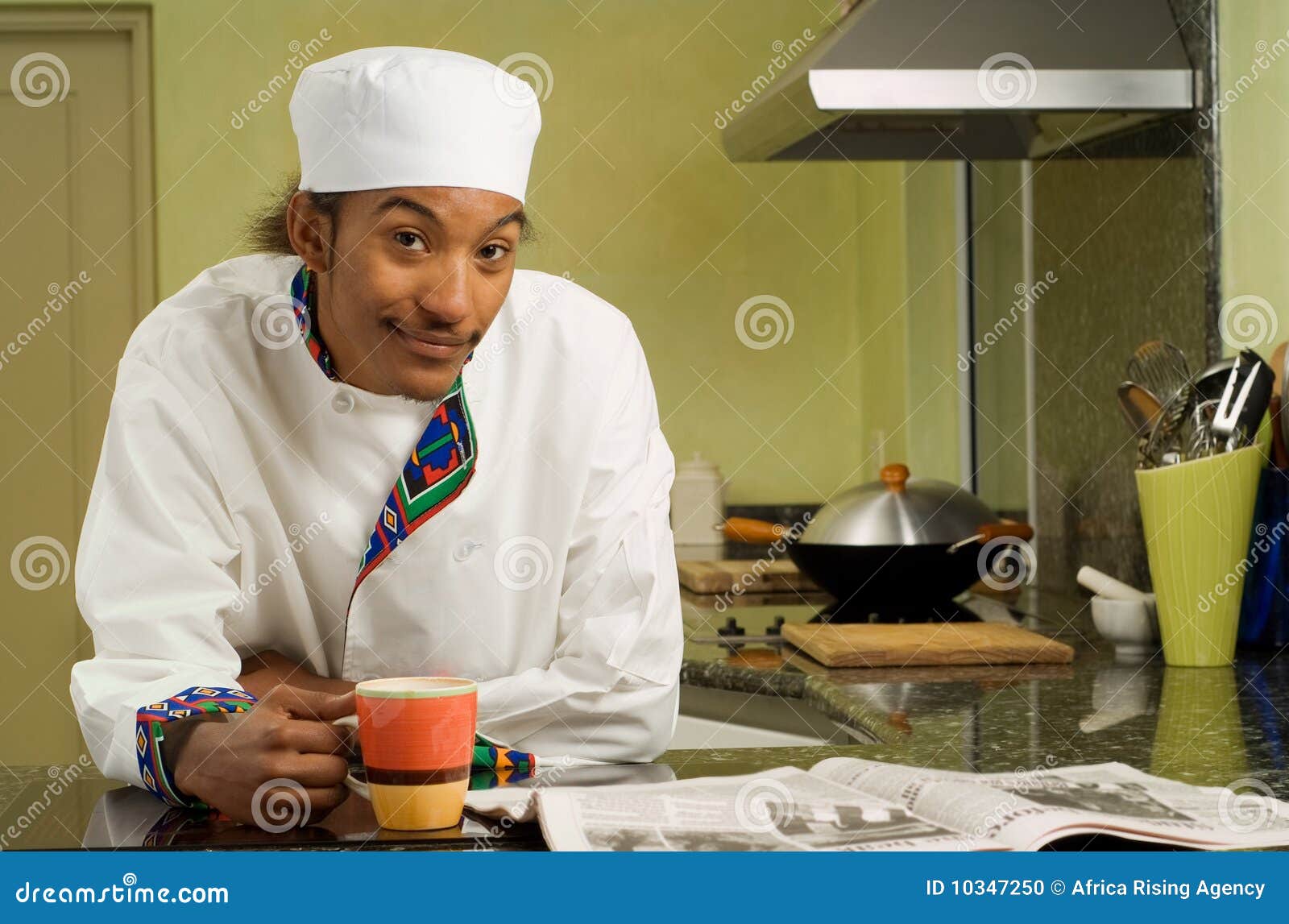 Young African American Chef Stock Photo - Image of cook, lifestyle ...