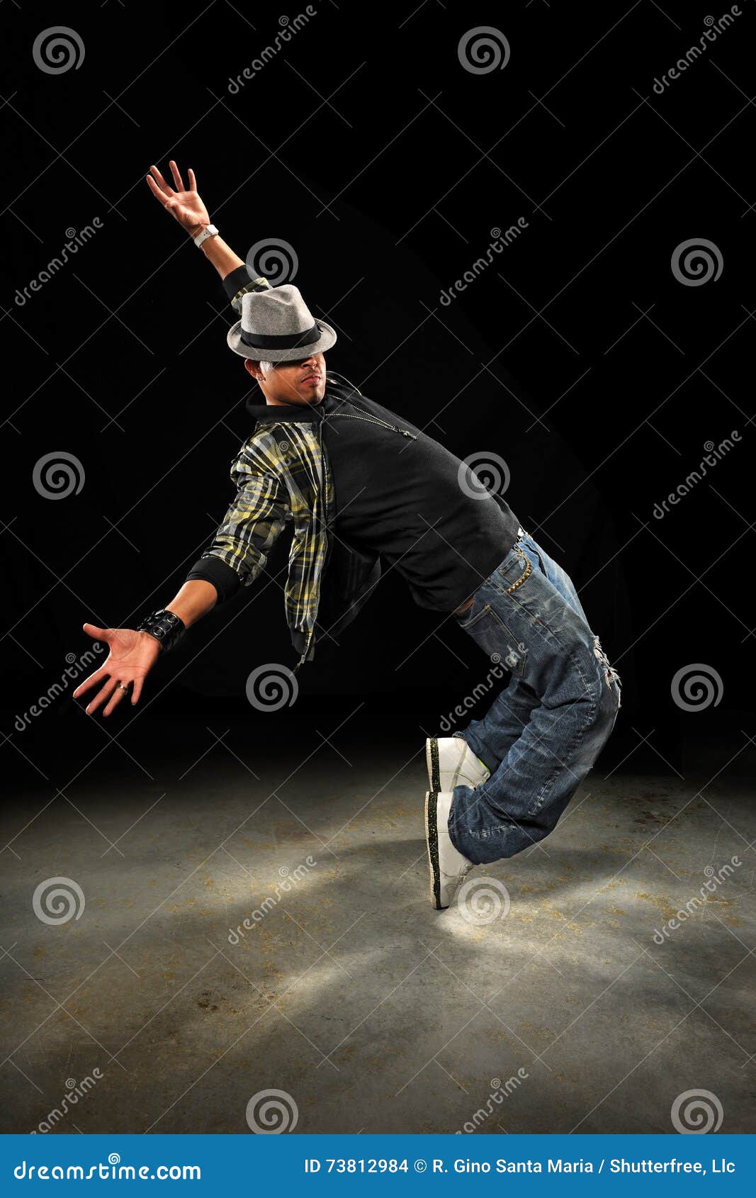 Young African American Hip Hop Dancer Stock Photo - Image of white ...