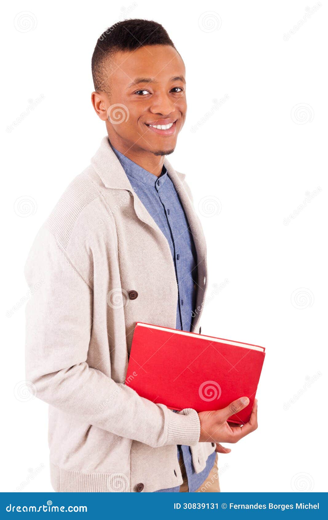 Young African American Student with a Book Stock Image - Image of ...