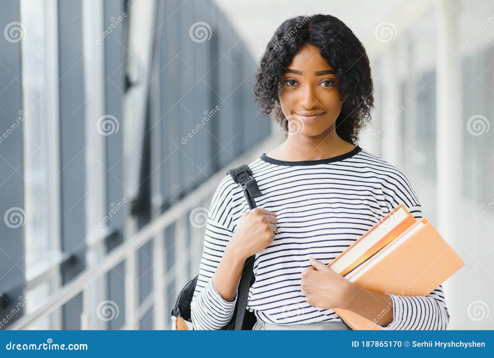 Young African-American Student in University Stock Photo - Image of ...