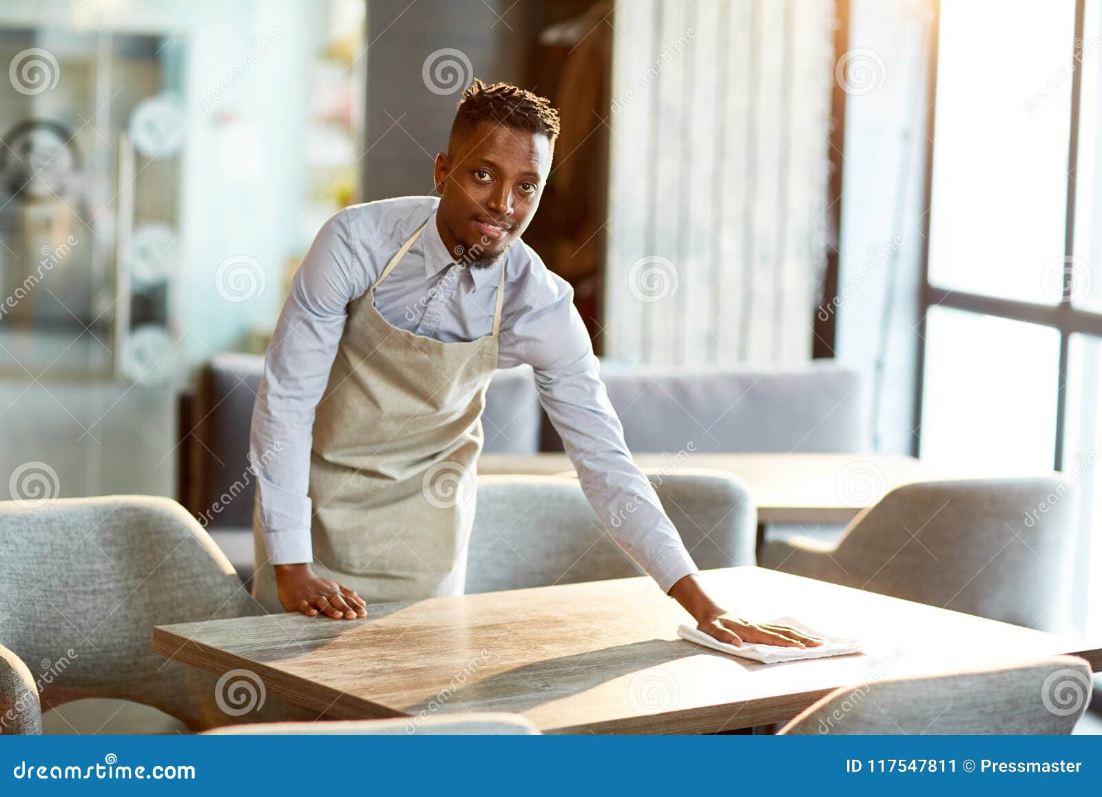 Waiter at work stock image. Image of occupation, business - 117547811