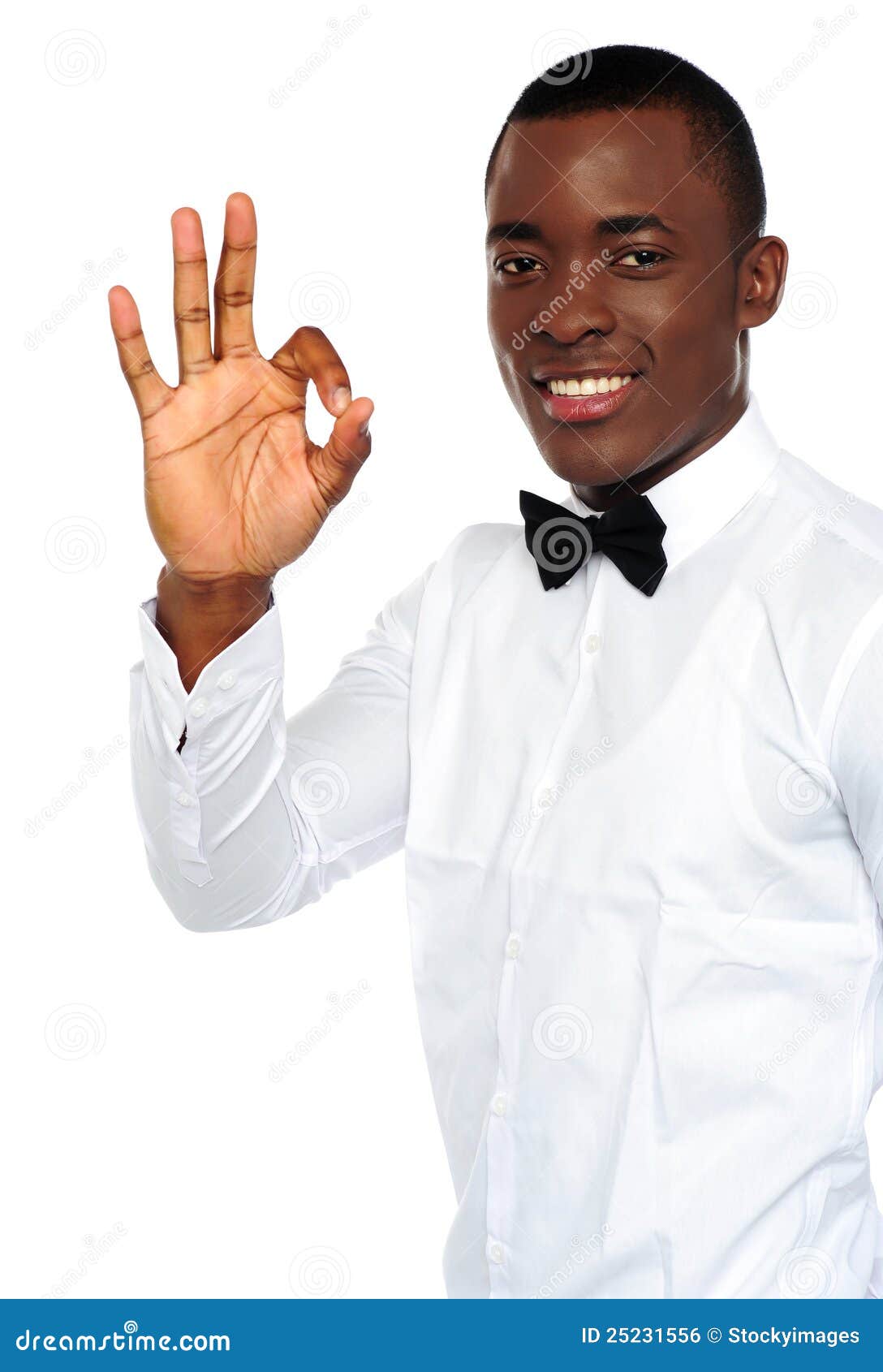 Young African Boy Showing Okay Gesture Stock Photo - Image of formal ...
