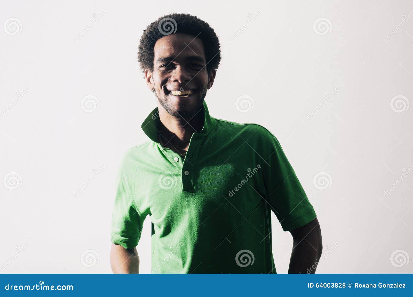 Young African Hispanic Man Smiling Stock Photo - Image of latino ...