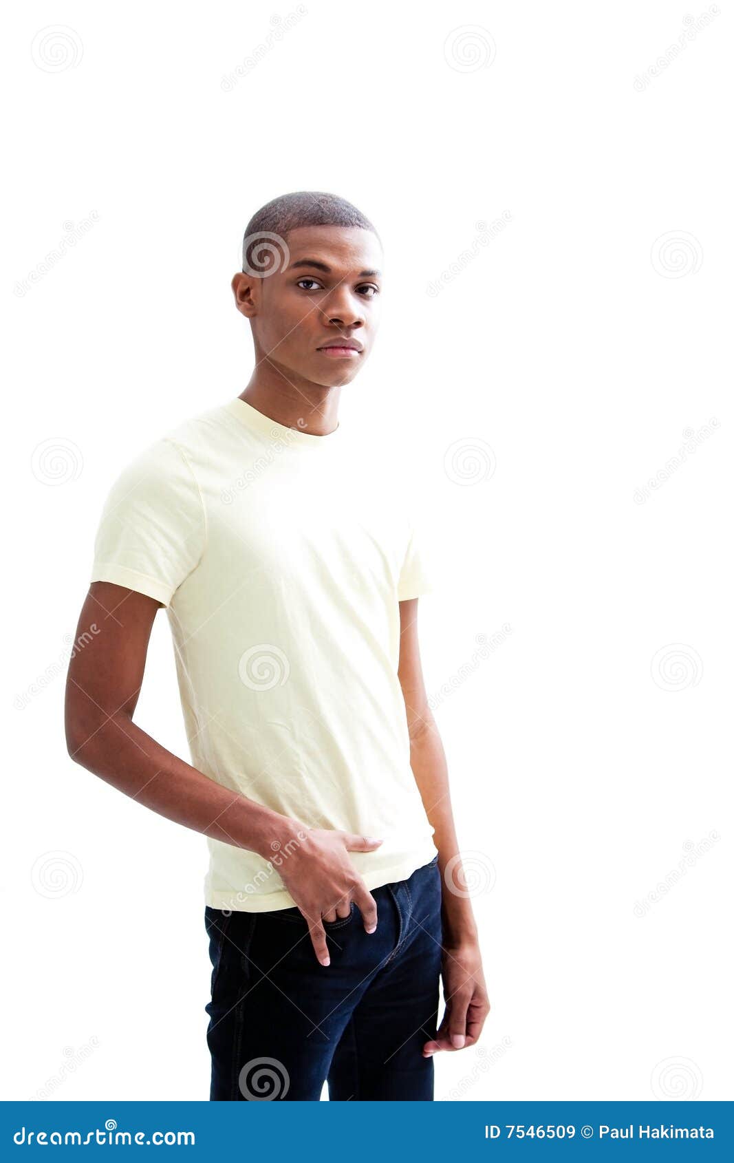Young African man stock image. Image of casual, african - 7546509