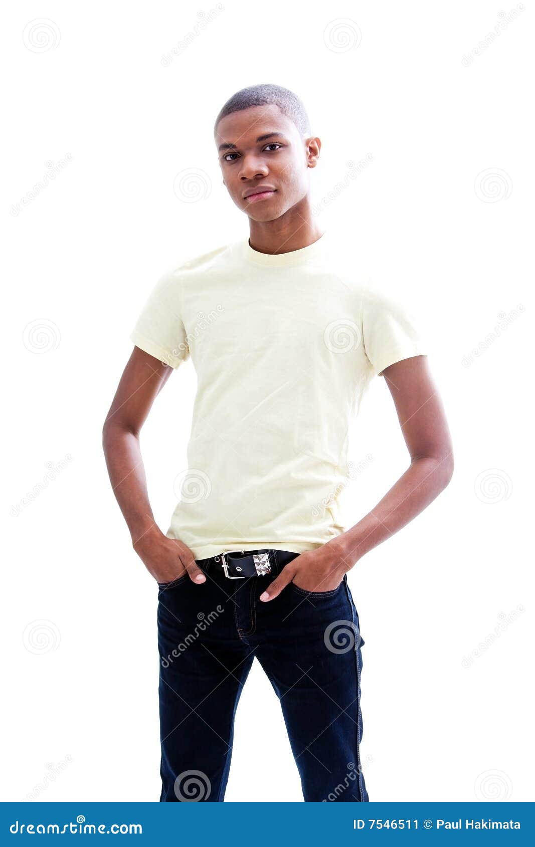 Young African man stock image. Image of pocket, portrait - 7546511