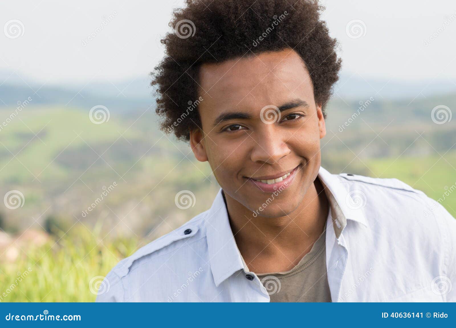 Young African Man Smiling stock image. Image of handsome - 40636141