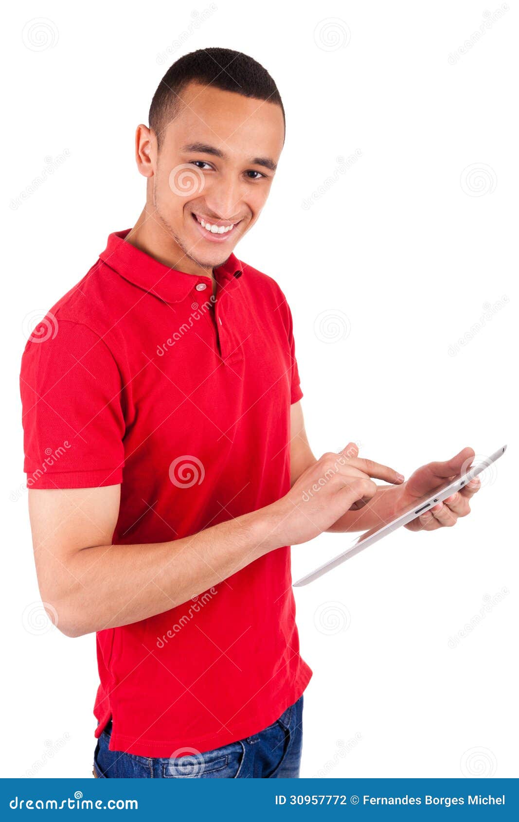 Young African Using a Gaming Console Stock Photo - Image of lifestyle ...