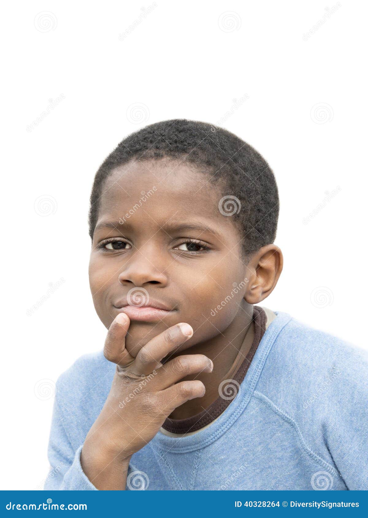 Young Afro Boy with Long Eyelashes, Isolated Stock Photo - Image of ...