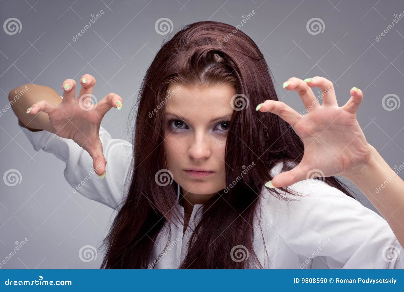 Aggressive Woman Obscene Gesture Royalty-Free Stock Photography ...