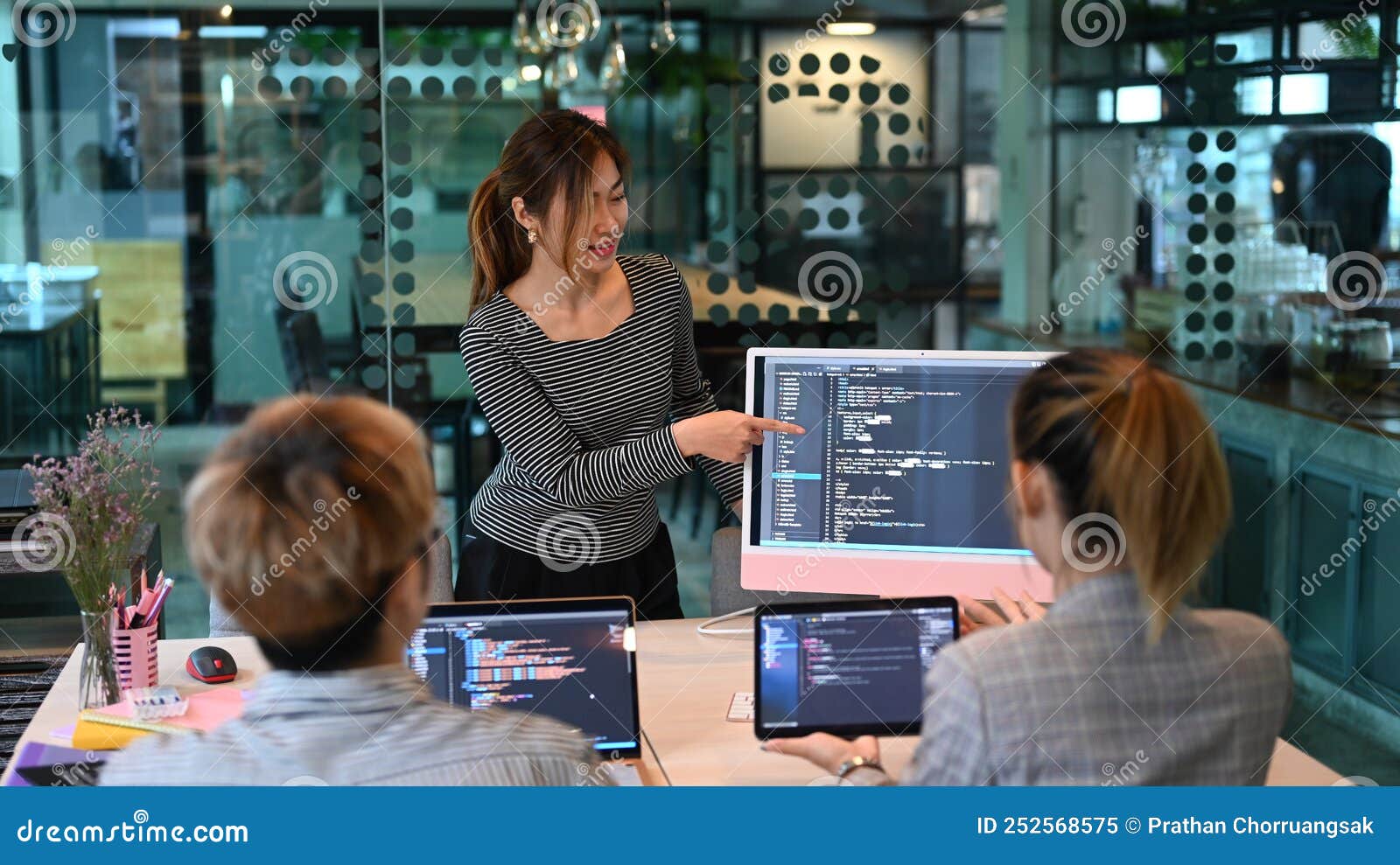 Young AI Programmers and it Software Developers Team Doing Code Programming, Brainstorming for ...