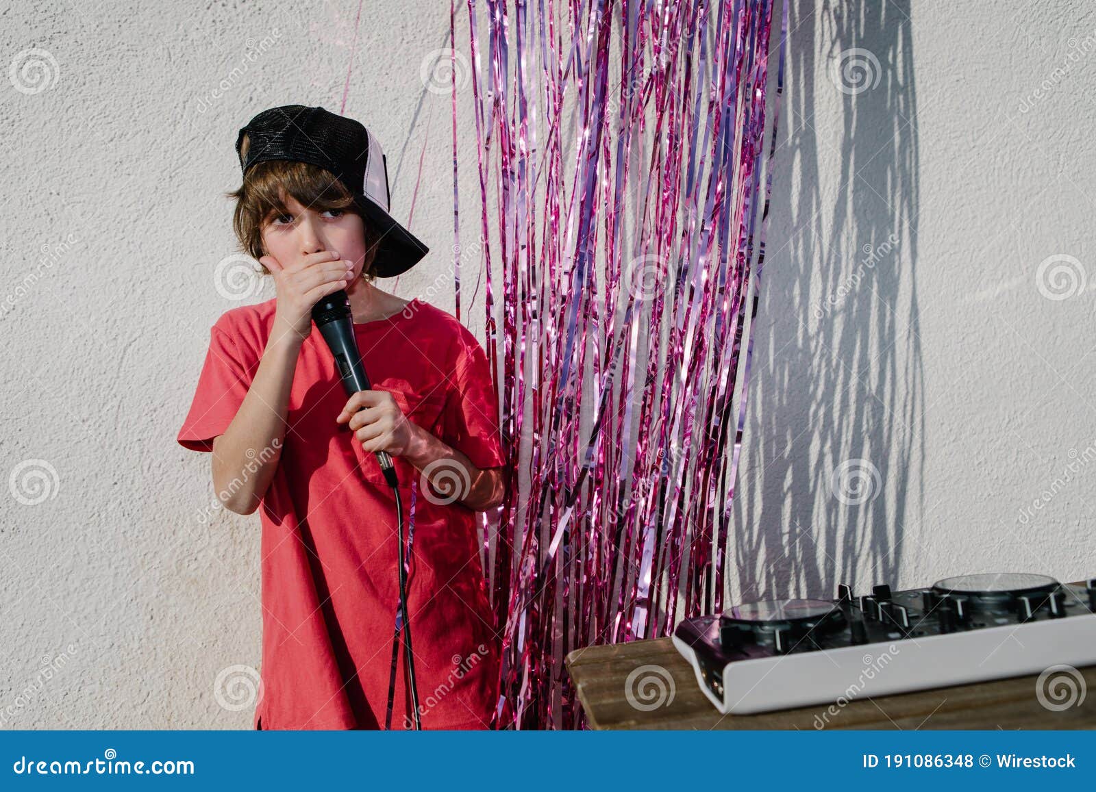 Young American Boy Near the DJ Controller - the Concept of DJing Stock ...