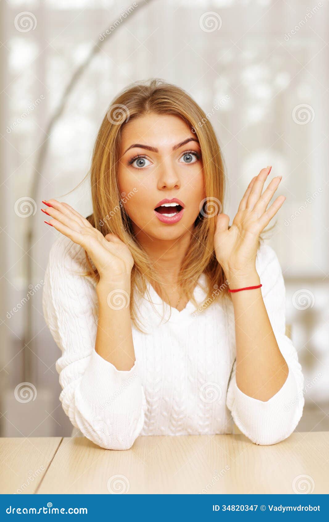 Young amused woman stock image. Image of joyful, happy - 34820347