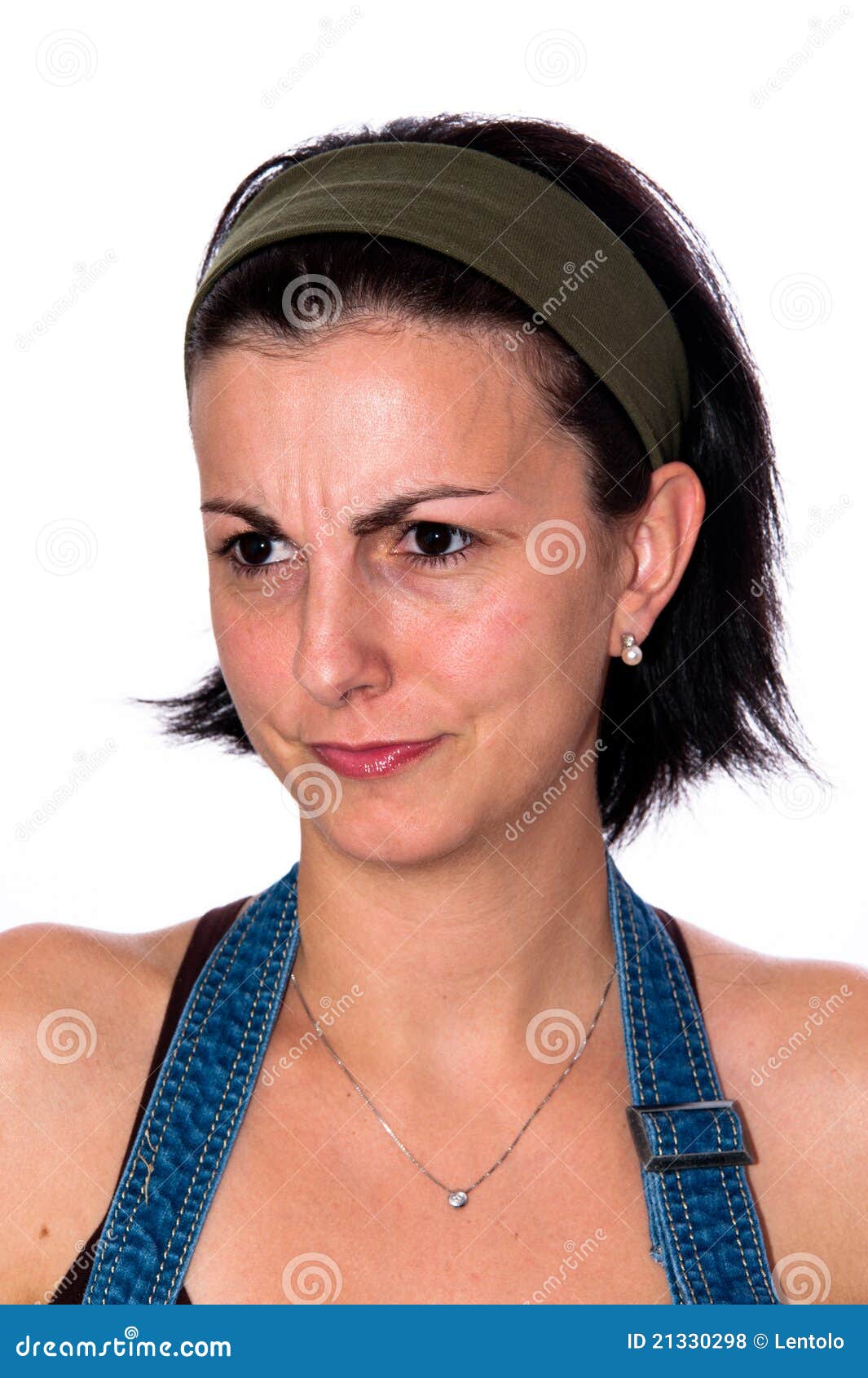 Young Angry Beautiful Brunette Woman Stock Photo - Image of dress ...