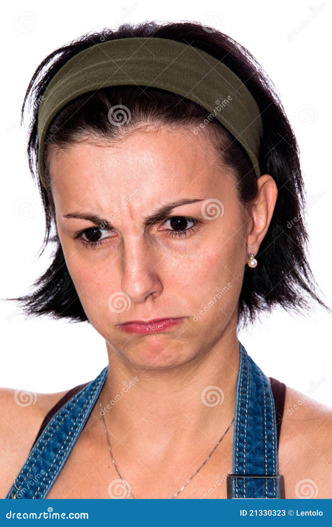 Young Angry Beautiful Brunette Woman Stock Image - Image of french ...