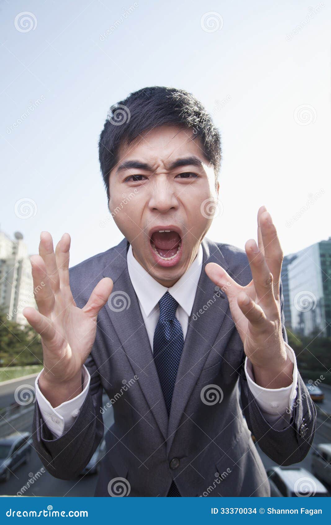 Young Angry Businessman Yelling Stock Photo - Image of corporate ...