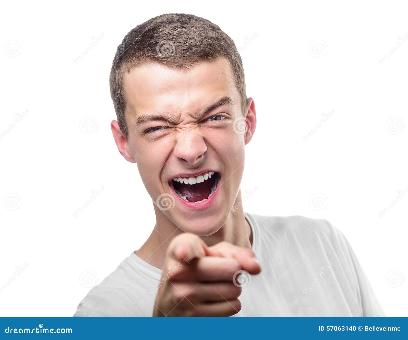Young angry man stock photo. Image of anger, mouth, pain - 57063140