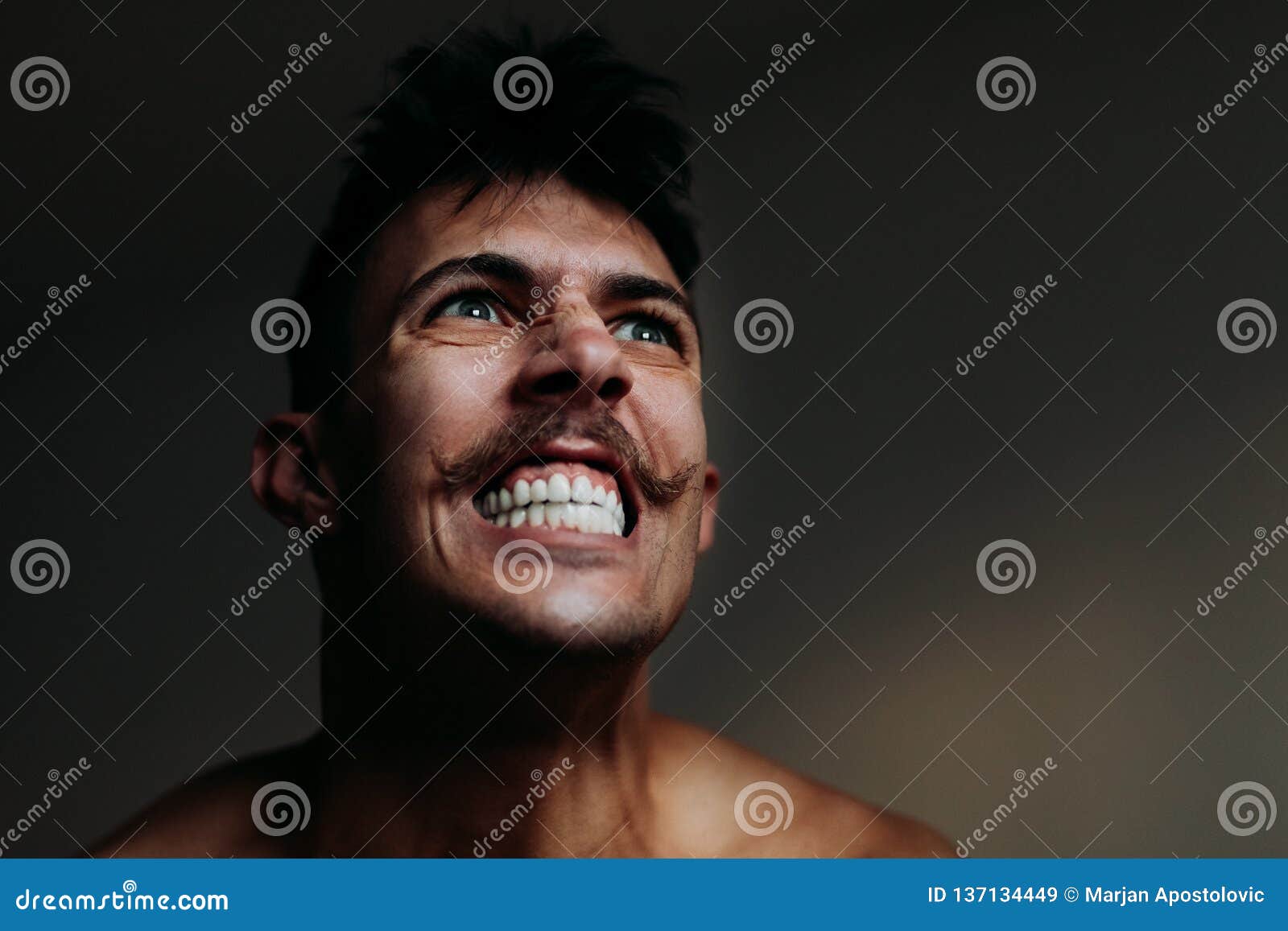 Young Angry Man Expressing Negative Emotion Stock Image - Image of ...