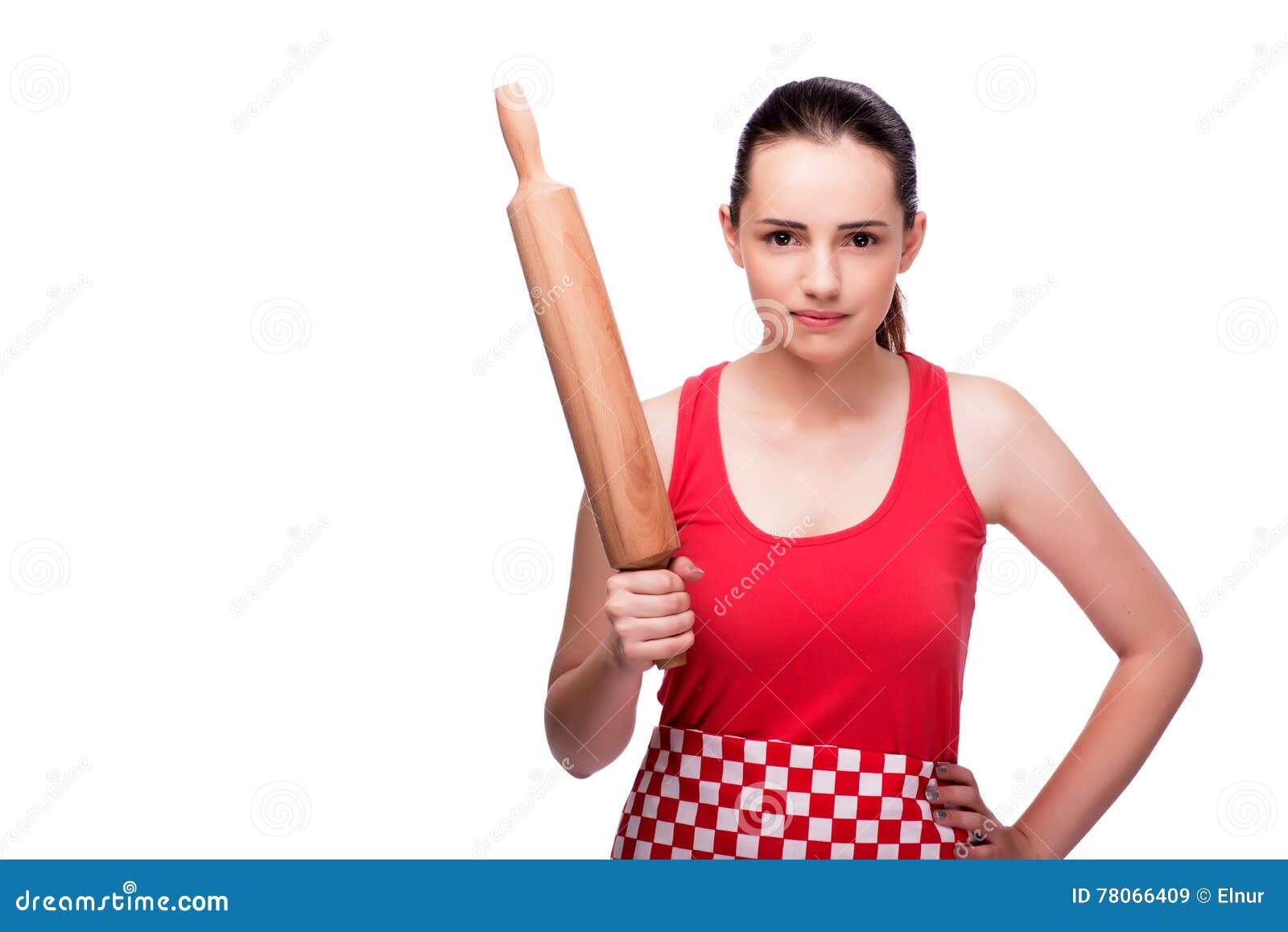 Angry Mom Holding Rolling Pin