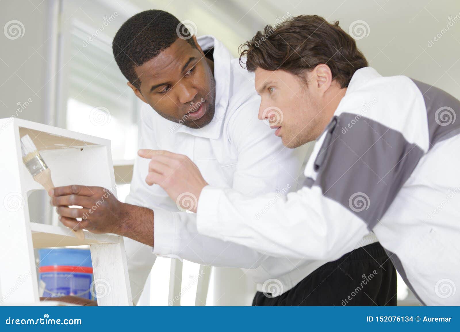 Young Apprentice Painter in Professional Training Stock Photo - Image ...