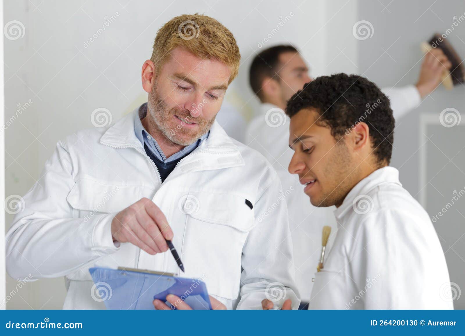 Young Apprentice Painter in Professional Training Stock Photo - Image ...