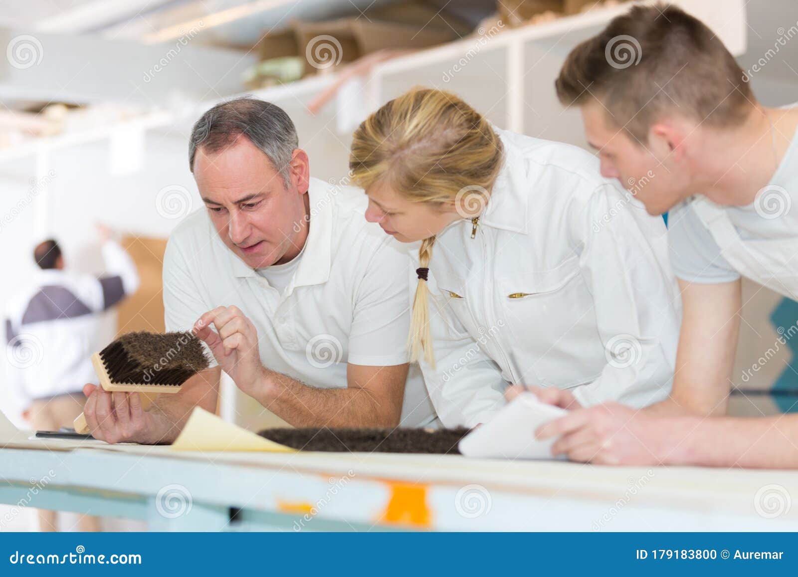 Young Apprentices Learning To Paint Stock Photo - Image of decorate ...