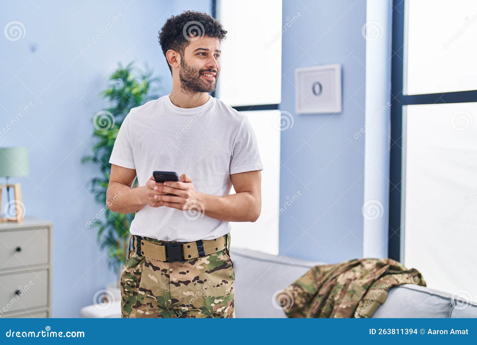 The Arab Soldier With The AK-47 Kalashnikov Assault Rifle Stock ...