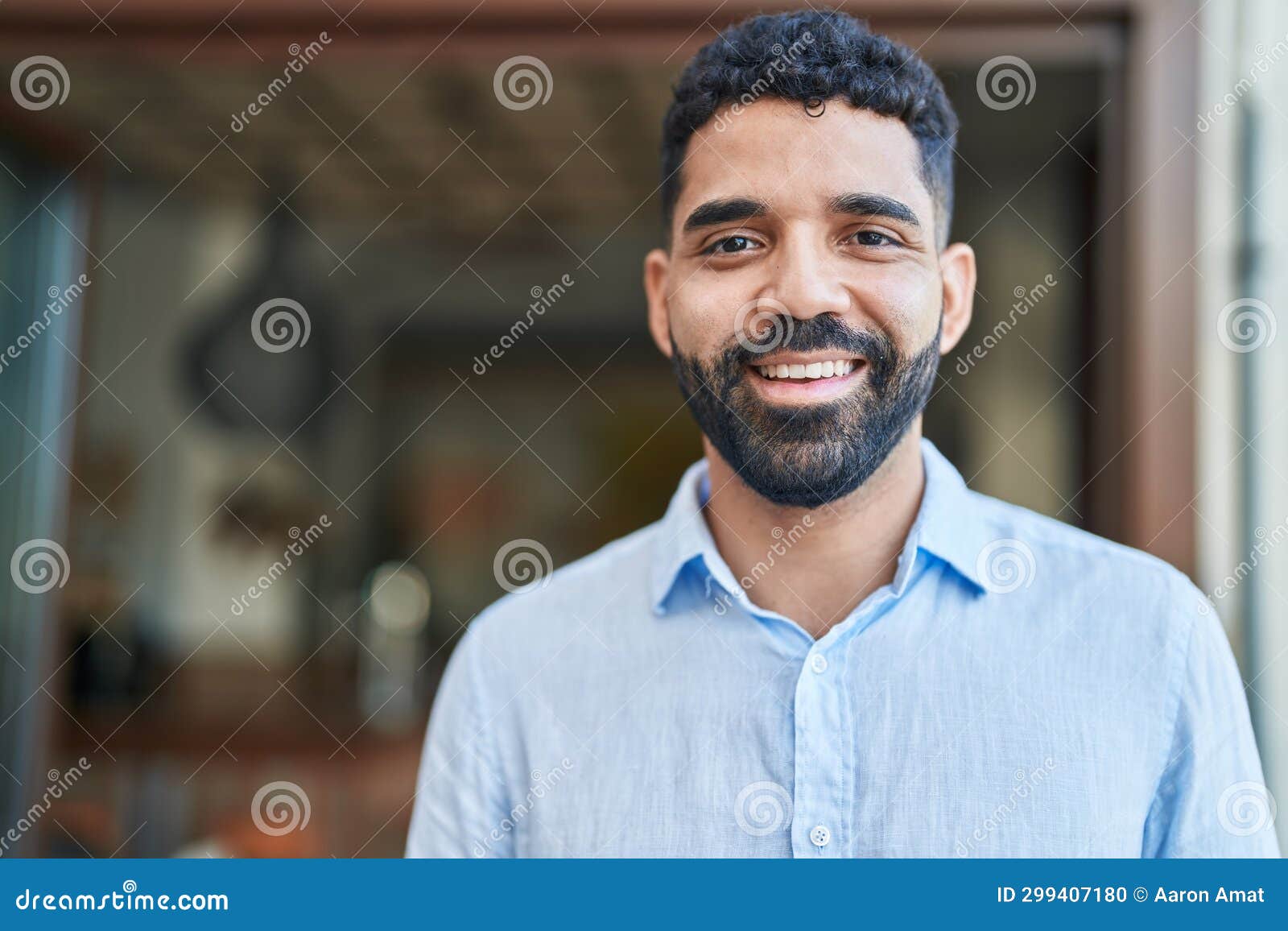 Young Arab Man Smiling Confident Standing at Street Stock Photo - Image ...