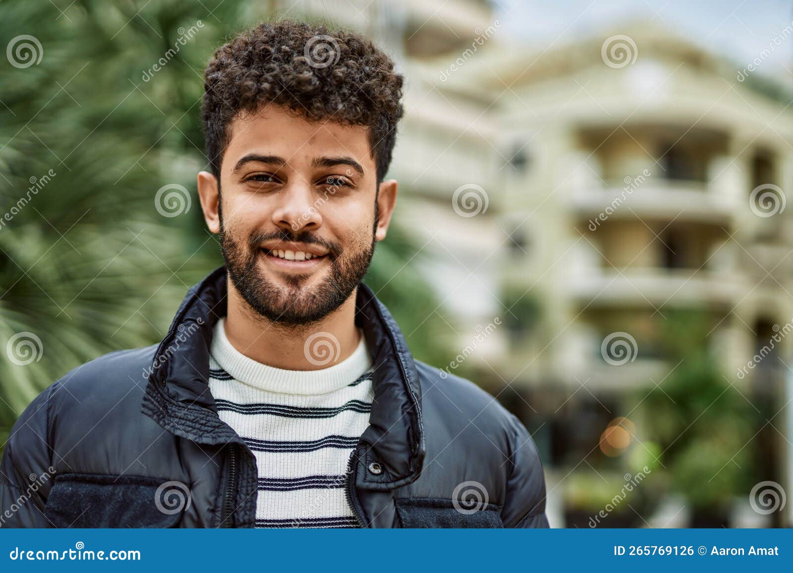 Young Arab Man Smiling Outdoor at the Town Stock Photo - Image of ...
