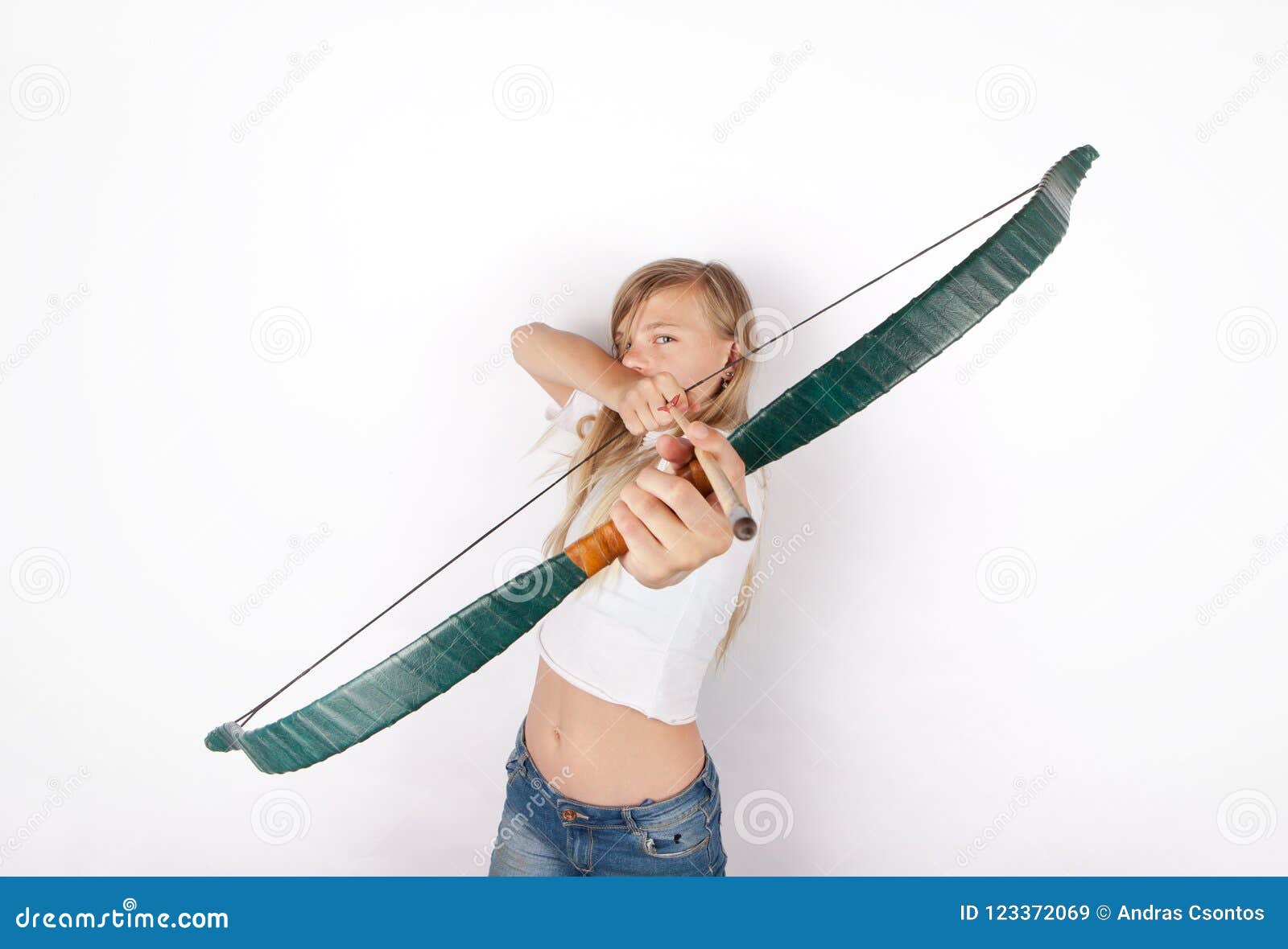 Young Archer Girl Targeting Stock Image - Image of athlete, activity ...