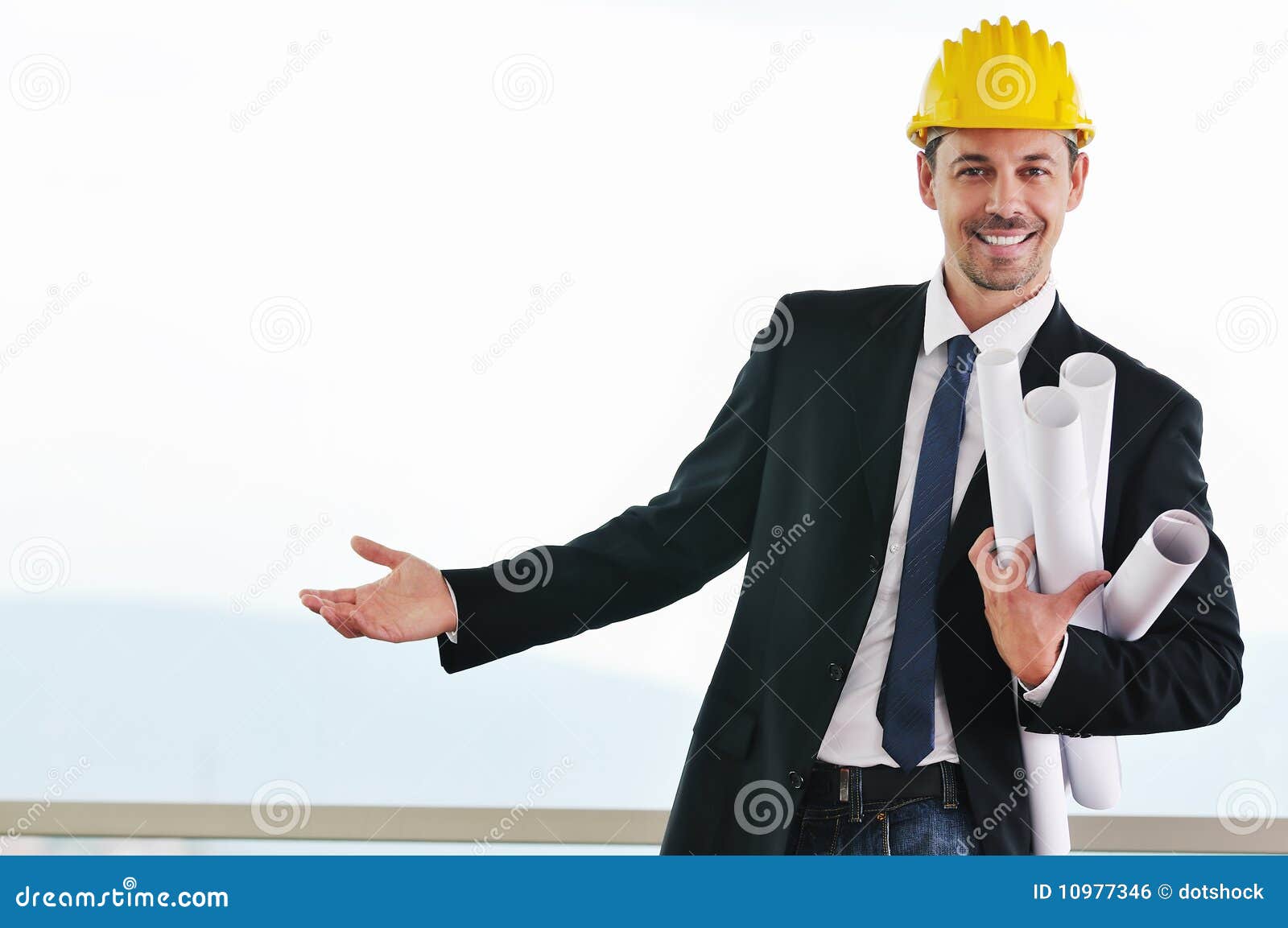 Young architect portrait stock photo. Image of male, employee - 10977346