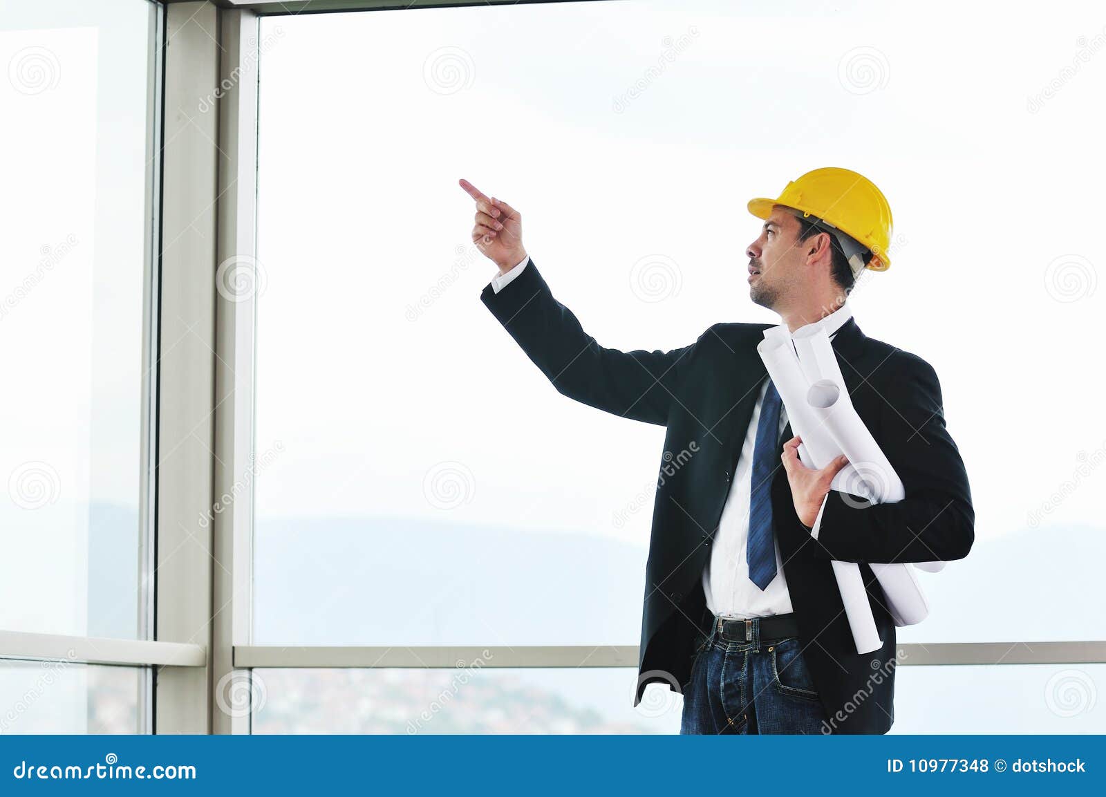 Young architect portrait stock photo. Image of engineer - 10977348