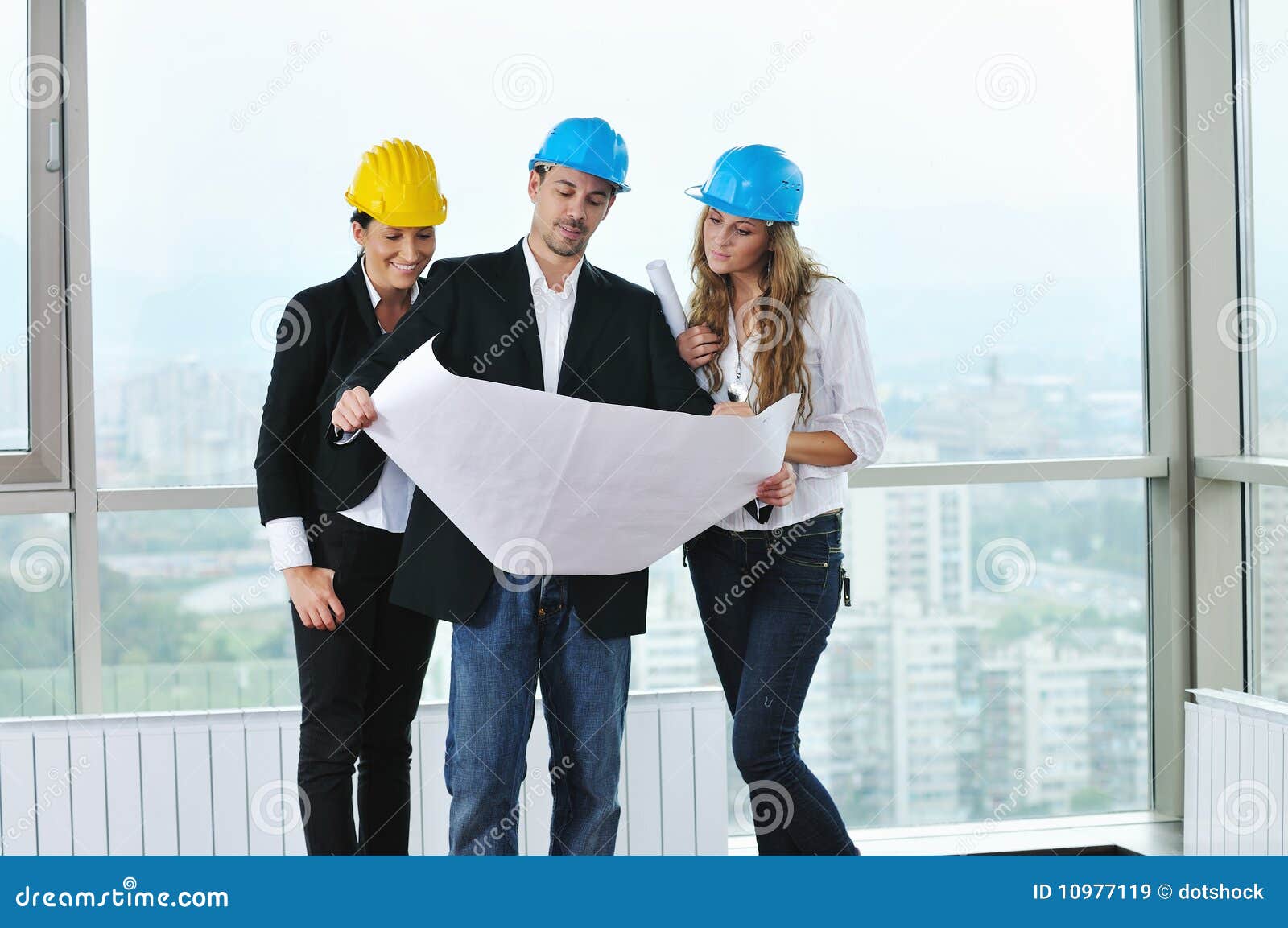 Young architect team stock image. Image of partner, industry - 10977119