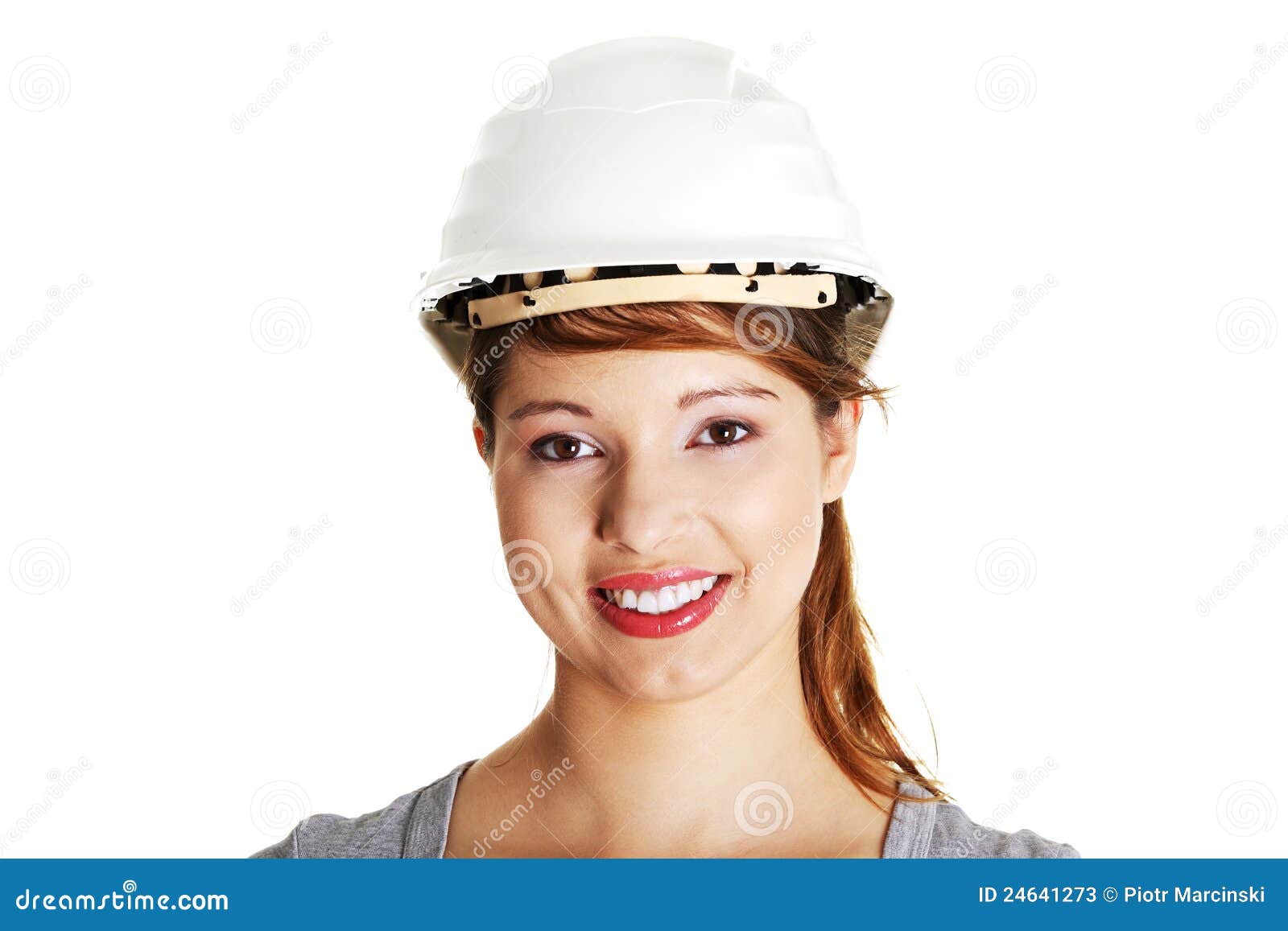 Young Architect Woman Wearing a Protective Helmet Stock Image - Image ... Young Architect Woman Wearing a Protective Helmet Stock Image - Image ...