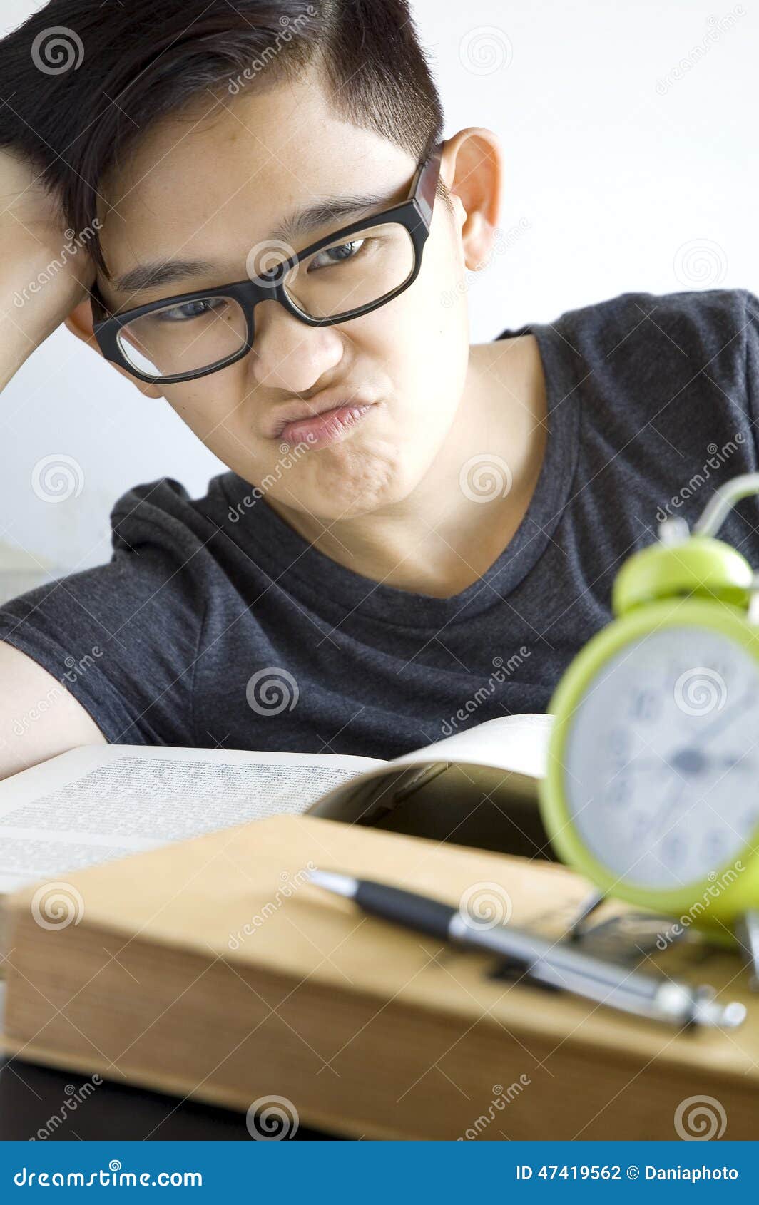 Young asian in boring face stock photo. Image of negative - 47419562