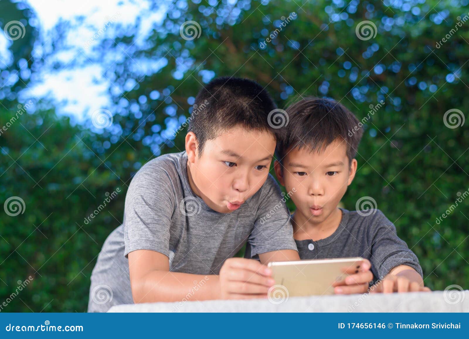 Young Asian Boy Use Smartphone Stock Photo - Image of office, fingers ...