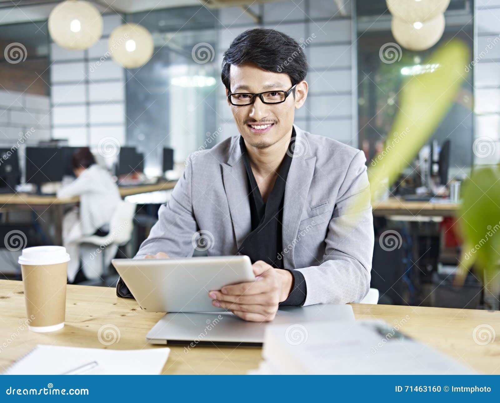 Young Asian Businessman Working in Office Stock Photo - Image of ...
