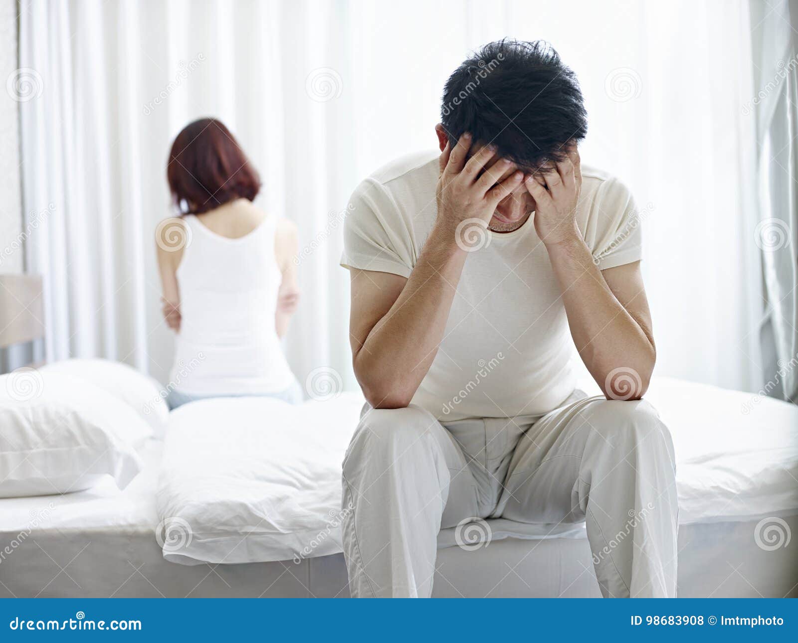 Young Asian Couple with Relationship Problem Stock Photo - Image of ...