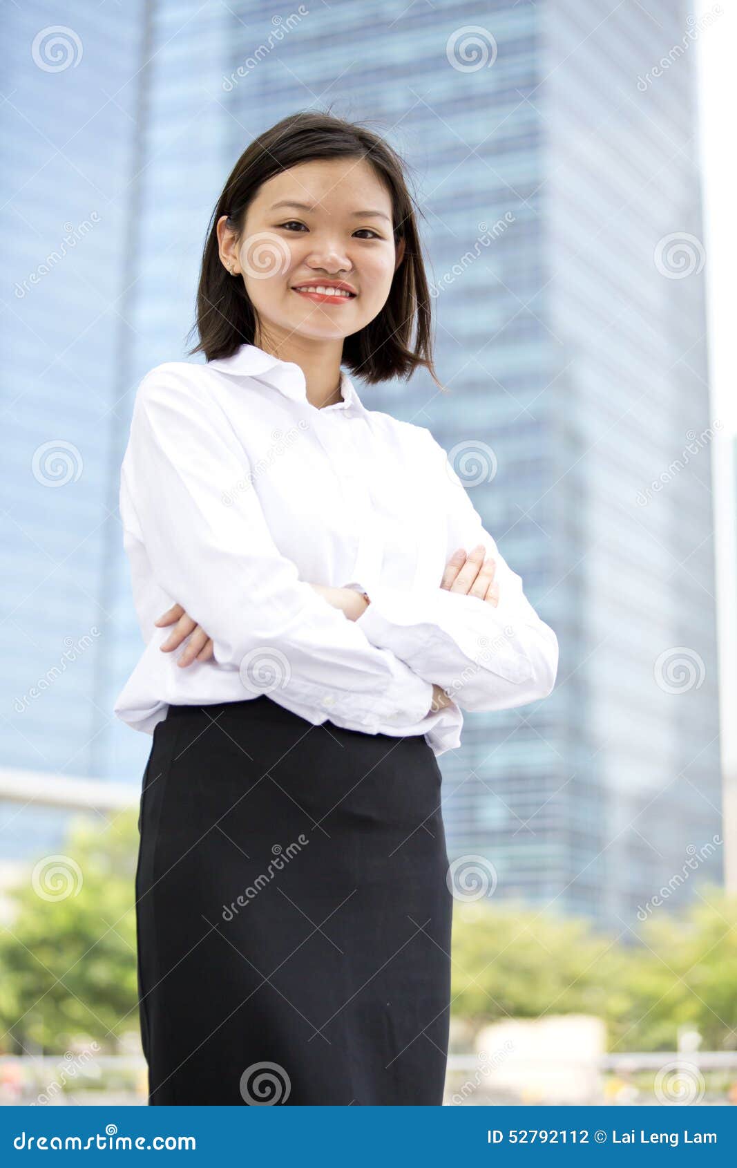 Young Asian Female Executive Smiling Stock Photo - Image of conference ...
