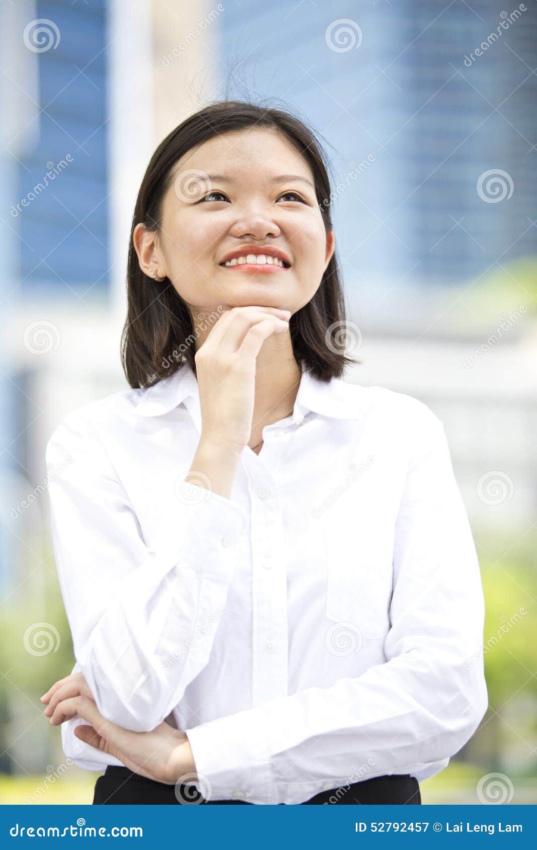 Young Asian Female Executive Smiling Stock Image - Image of asian ...